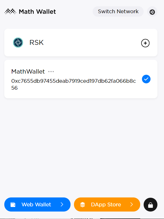 RSK extension wallet user guide – MathWallet